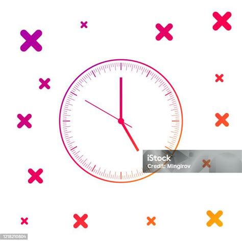 顏色時鐘圖示在白色背景上隔離時間圖示漸變隨機動態形狀向量插圖向量圖形及更多一個物體圖片 一個物體 不銹鋼 住宅廚房 Istock