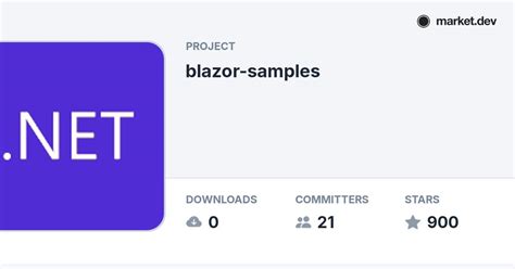Blazor Samples Ecosystem Directory Market Dev