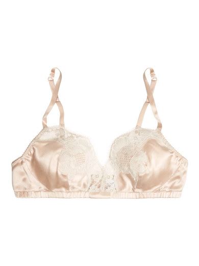 Dolce And Gabbana Lace Trimmed Stretch Silk Satin Soft Cup Bra Net A