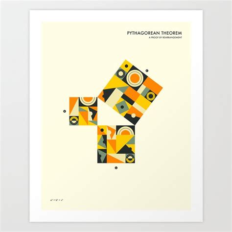 PYTHAGOREAN THEOREM A Proof By Rearrangement Art Print By Jazzberry
