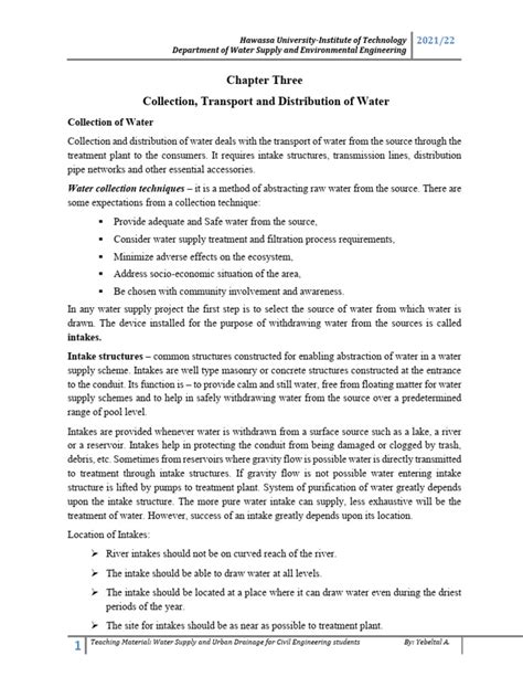 Chapter 3 Wsud 2016 Pdf Valve Pipe Fluid Conveyance