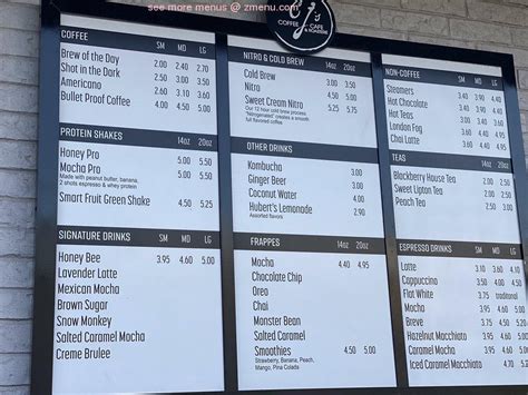 Menu At Cjs Coffee Cafe Sherman 818 N Travis St