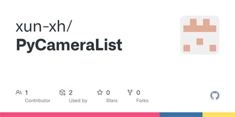 Github Xun Xh Pycameralist