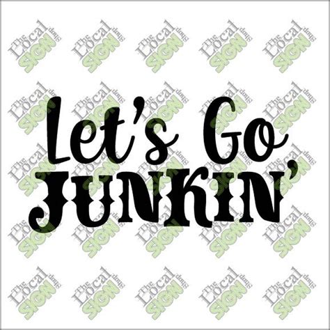 Vector Lets Go Junkin Digital Download Etsy