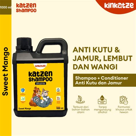 Jual Liter Kinkatze Shampoo SWEET MANGO Kucing Anjing Kelinci ANTI FUNGAL FLEAS Untuk Jamur
