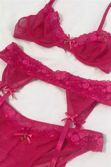 Jordan Hot Pink Cherry Plunge Bra Playful Promises