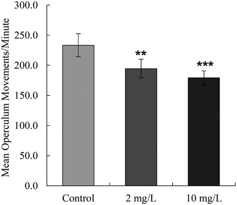 Comparison Of Mean Operculum Movements Mean ± Sd N 12 Of
