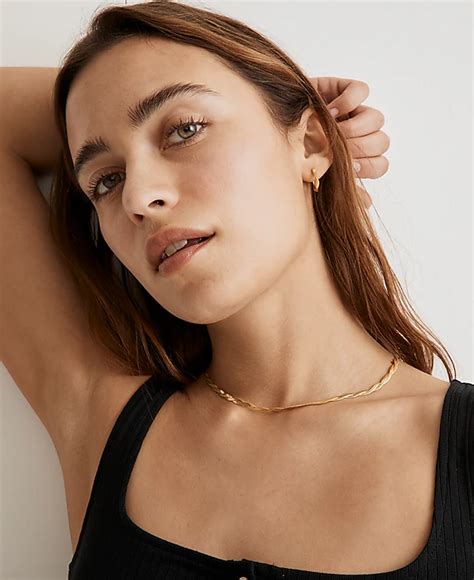 Braided Herringbone Chain Necklace Madewell