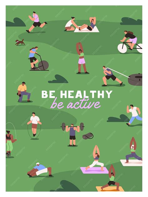 Premium Vector Design Of Motivation Poster To Be Healthy With Active Lifestyle Inspiration To