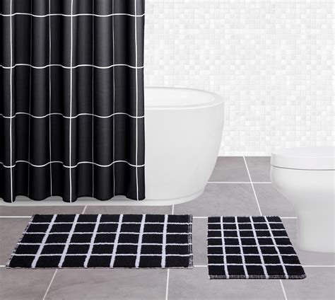 Sparrowhawk Brandon 100 Cotton Reversible 2 Piece Blackwhite Bath