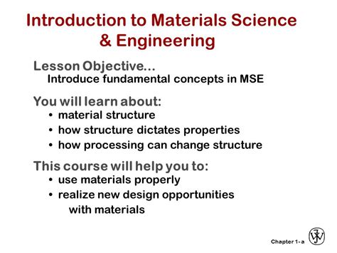 (PPT) Chapter 1- Introduction to Materials Science & Engineering Lesson Objective... Introduce ...