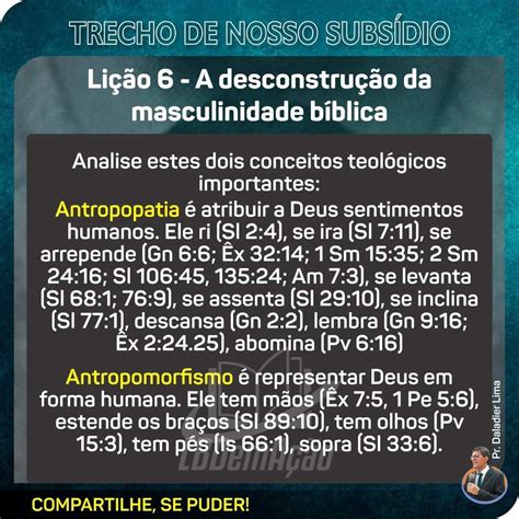 Lição 06 A Desconstrução da Masculinidade Bíblica 3 Trimestre de