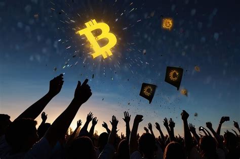 Premium Photo Silhouetted People Are Excited To Get Tokens Falling