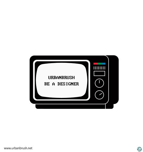 옛날tv 일러스트 Ai 무료다운로드 Free Old Television Vector 어반브러시