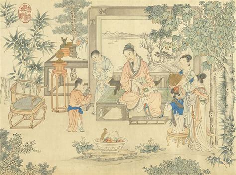 《清宫绘画》之卷、册分享： 丁觀鵬《臨元人四孝圖》卷 台北故宫藏 书格