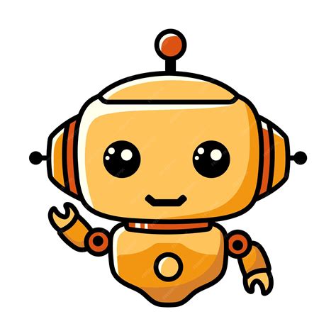 Premium Vector Cute Kawaii Robot Character Friendly Chat Bot
