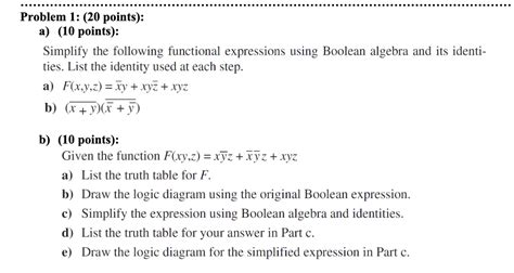 Solved A Points Simplify The Following Functional Chegg