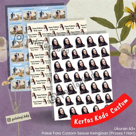 Jual Kertas Bungkus Kado Custom Pakai Foto Sendiri PROSES HARI Bungkus Kado Estetik