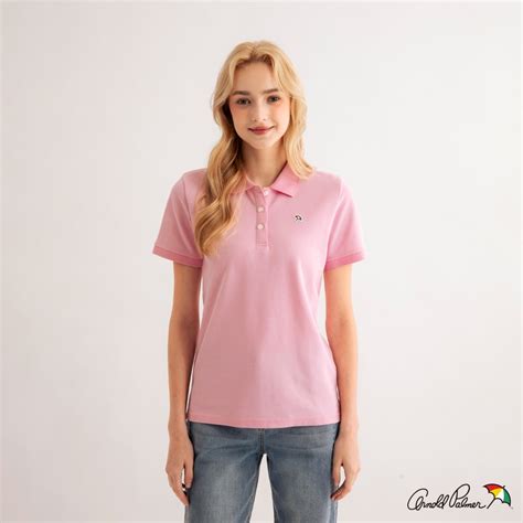 Arnold Palmer 女裝 快乾吸排機能休閒網眼polo衫 粉色 Polo衫 Yahoo奇摩購物中心