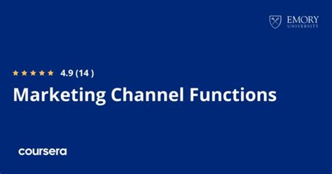 Marketing Channel Functions Coursya