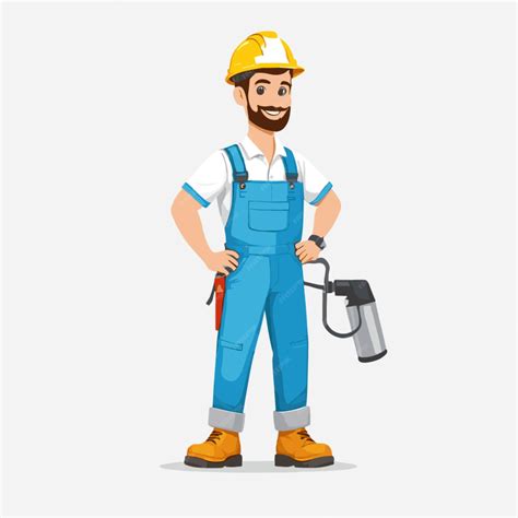 Premium Vector Worker Vector On White Background