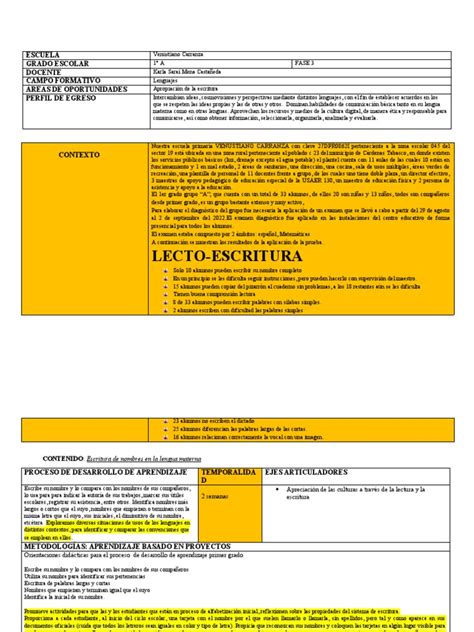 1°a Campo Formativo Lenguajes Fase 3 1° Y 2° Primaria Febrero 23