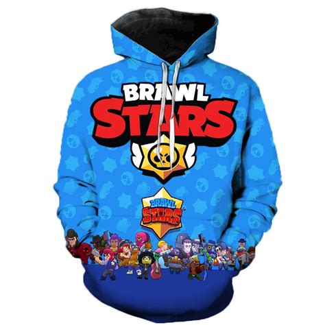 2019 Game Brawl Stars Hooded Sweatshirts 3d Printed Popular Game Brawl