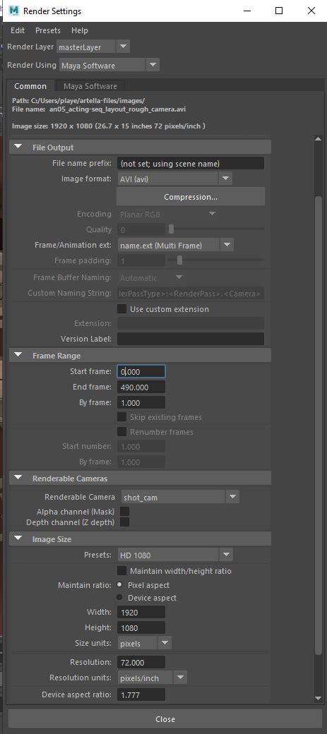 Maya Wont Playblast When Using From Render Settings Option R Maya