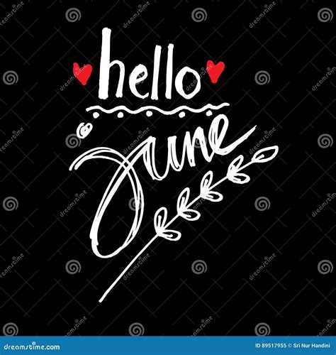 Hello June Stock Illustration Illustration Of Hand Hello 89517955