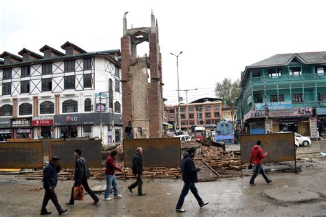 Historic Ghanta Ghar At Lal Chowk Srinagar Is Being Renovated Under The