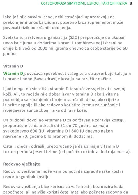 Osteoporoza Simptomi Uzroci Faktori Rizika JZU Dom Zdravlja Prnjavor
