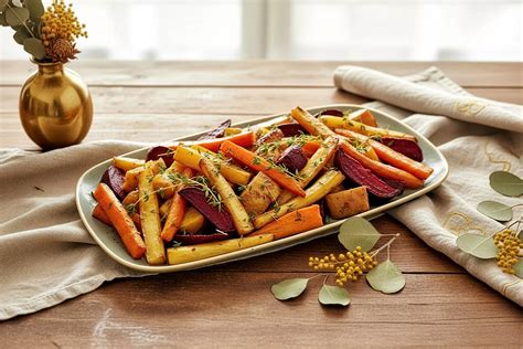 Roasted Root Vegetables With Maple Glaze