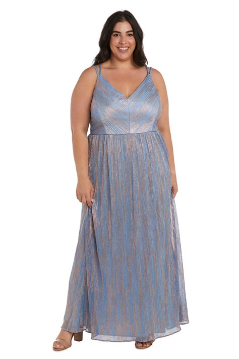 Blue Nightway 22031w Long Shimmer Formal Plus Size Evening Dress For