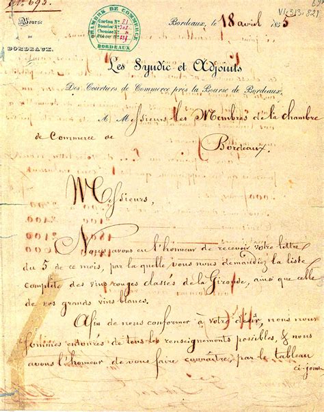 The 1855 Classifications Vins De Bordeaux