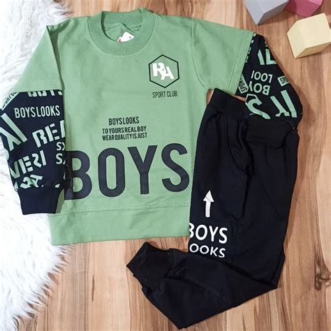 کمدا قیمت و خرید بلوز شلوار پسرانه رنگ سبز سایز 404550556065