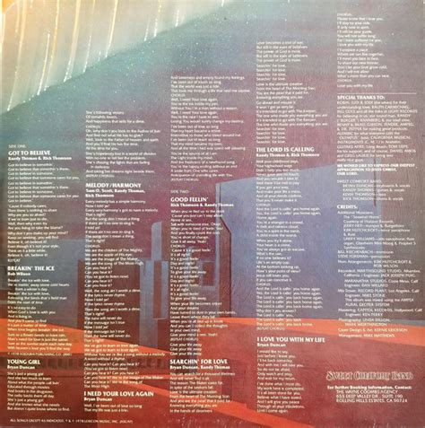 Sweet Comfort Band Breakin The Ice 1978 Real 80s CCM