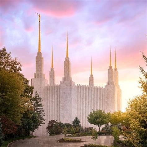 Washington Dc Temple Winter Sunset Lds Temple Pictures