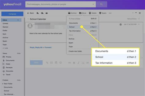 How To Move A Message To A Different Folder In Yahoo Mail