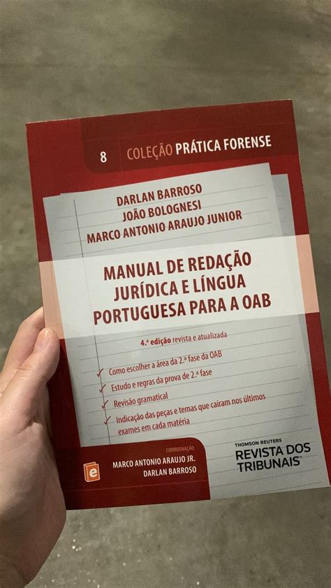Manual de Redação Jurídica e Língua Portuguesa para a Oab Livro