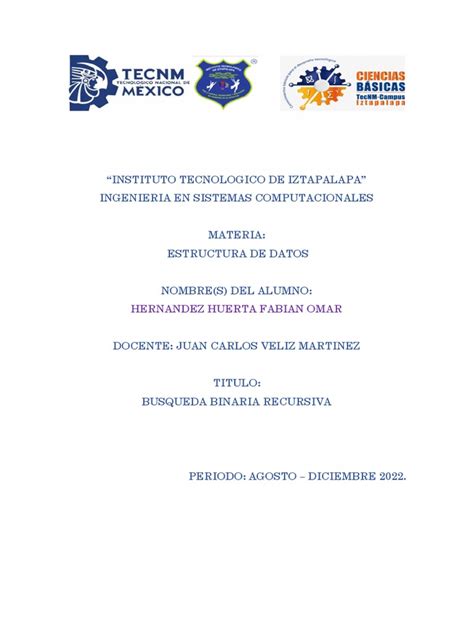 Busqueda Binaria Recursiva Pdf Algoritmos Y Estructuras De Datos