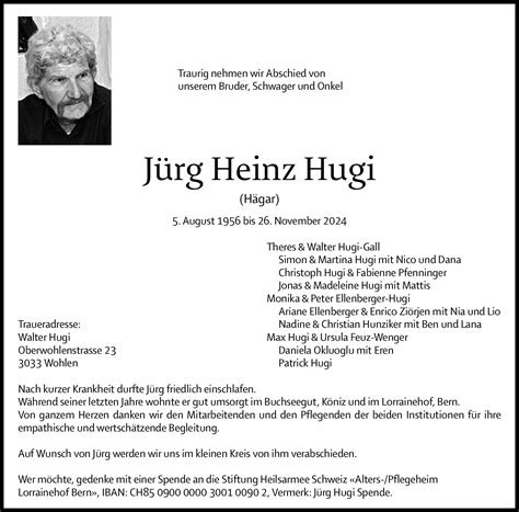 Jürg Heinz Hugi Hommages
