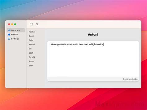 Elf Mac Générez Des Voix Ia Avec Elevenlabs Gratuit Maxiapple