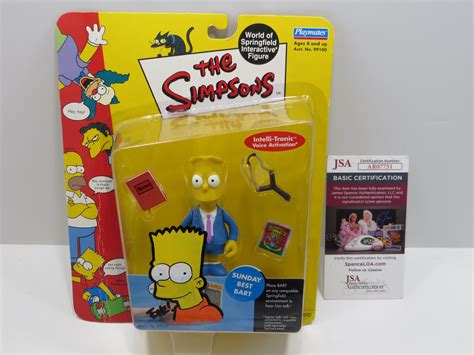 Tone Rodriguez Signed Sketched Sunday Best Bart Simpsons Figurine Jsa