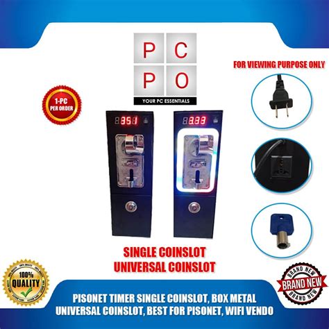 Pc Po Pisonet Timer Single Coinslot Box Metal Universal Coinslot Best