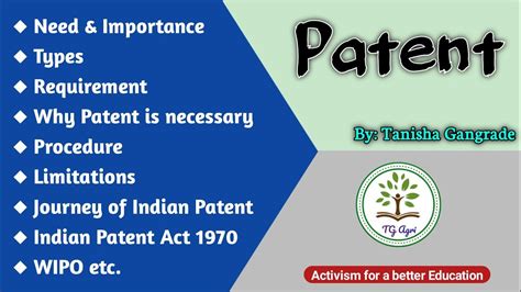 Patent Indian Patent System Types Of Patent Process Of Patent