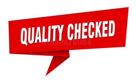 Quality Checked Banner Quality Checked Speech Bubble Label Sticker