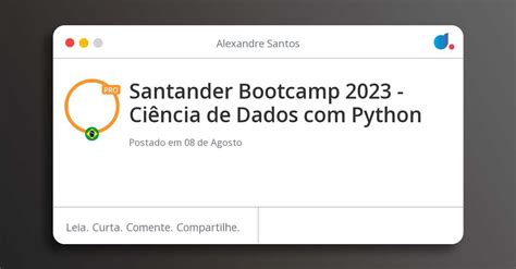 Santander Bootcamp Ci Ncia De Dados Python