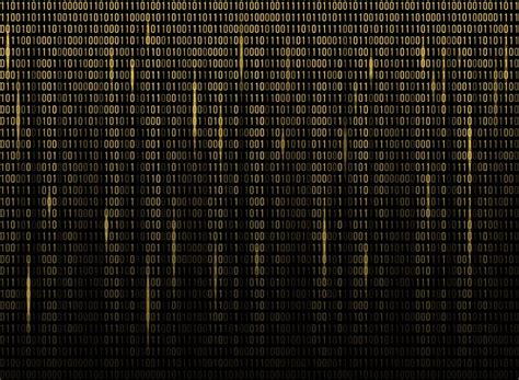 Bitcoin Symbol Binary Code Background Royalty Free Vector