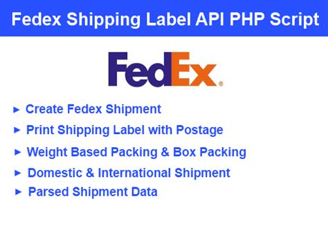 fedex shipping label api php script buy online