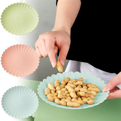 Xiying Flower Shaped Plastic Serving Tray Versatile Snack And Dessert